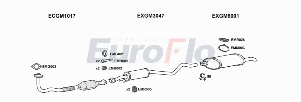 Sistem de esapament VLAST17D 1008A00 EuroFlo